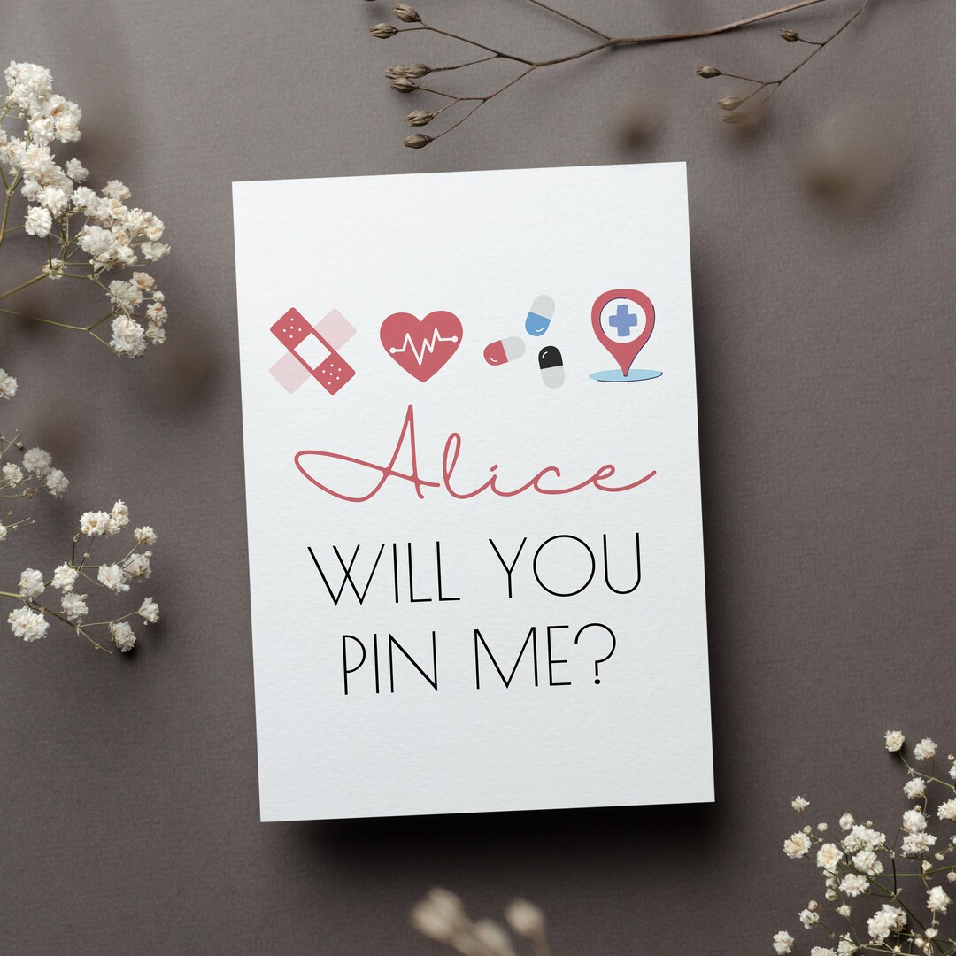 Personalized Pinning Ceremony Card, Will You Pin Me Gift, Nursing ...