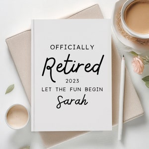 Personalized Retirement Journal, Retired Gift, Let the Fun Begin ...