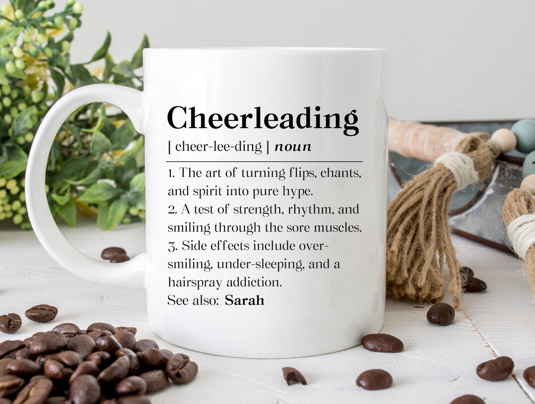 Personalized Cheerleading Definition Mug, Custom Cheerleader Gift ...