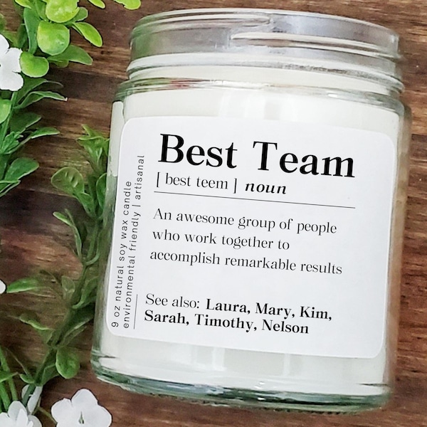 Team Employee Appreciation Candles - Etsy