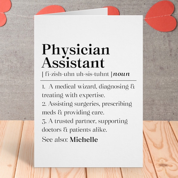 Physician Assistant Thank You Card - Etsy