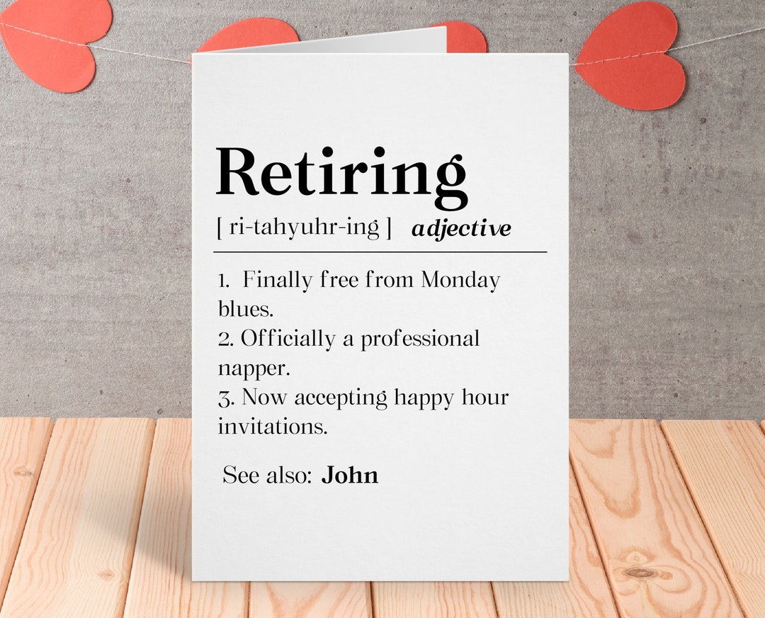 Funny Best Friend Retiring Card, Personalized Retirement Gift, Custom ...