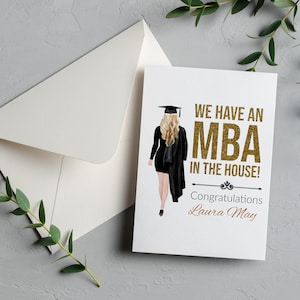 Personalized Mba Graduation Congrats for Daughter Card, Business ...