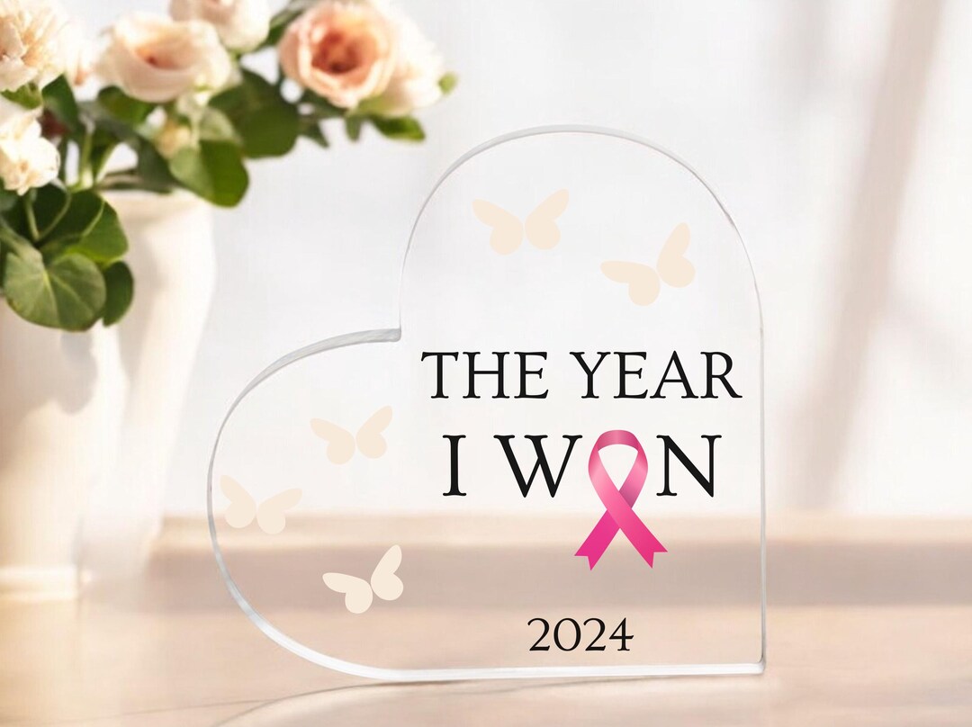 Personalized Breast Cancer Survivor Heart Acrylic Plaque, First ...