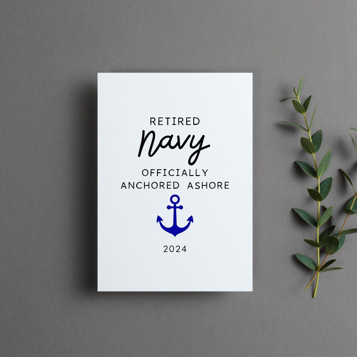 Personalized Navy Retirement Card, Custom Retired Navy Officer Gift ...