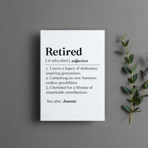 Personalized Retirement Thank You Card Custom Retired - Etsy