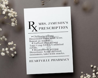 Personalized Retired Pharmacist Funny Card, Retired Pharmacy Tech Gift ...