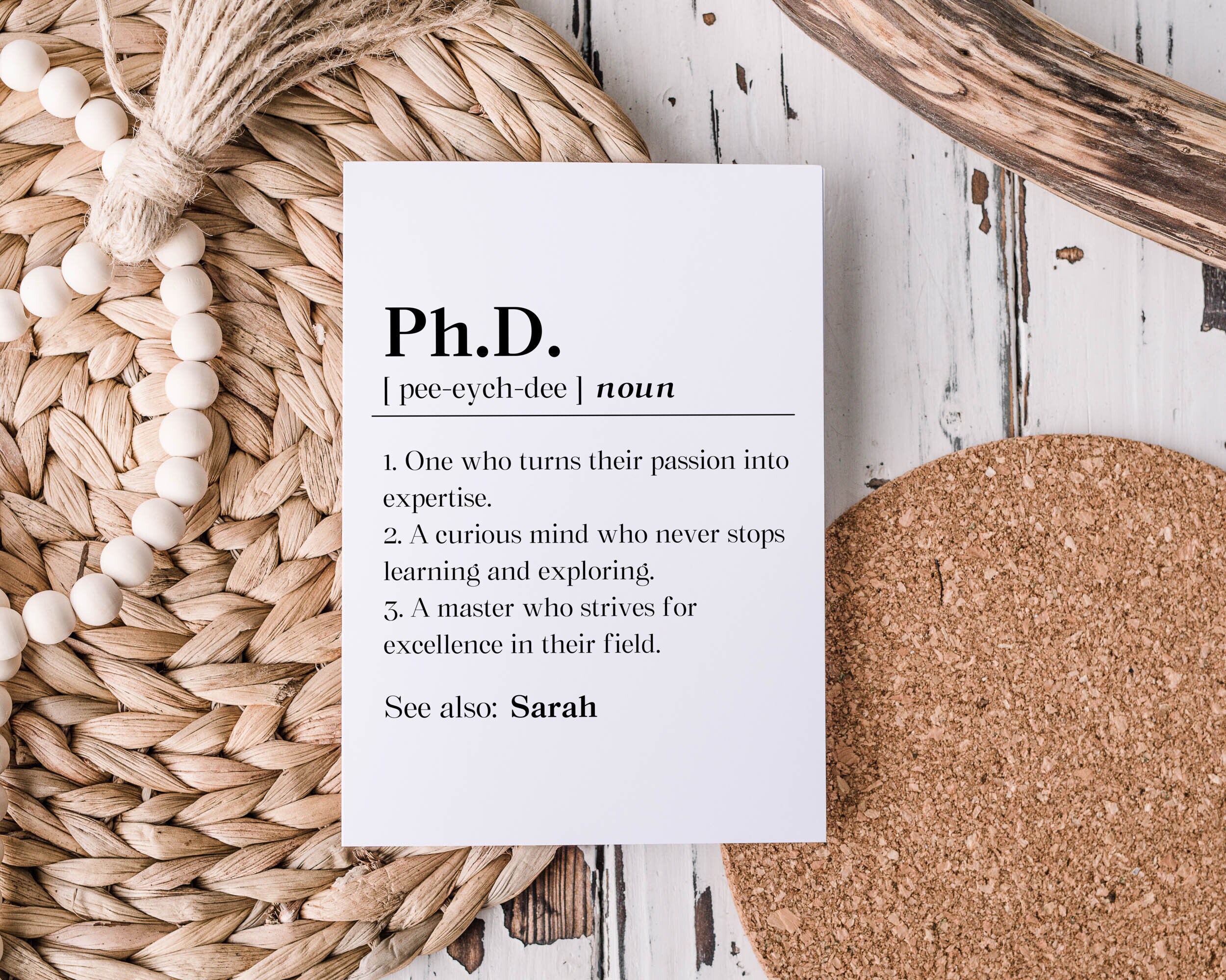 Personalized Phd Graduation Card, Custom Phd Graduate Gift, New Phd Greeting Card, Phd Grad ...