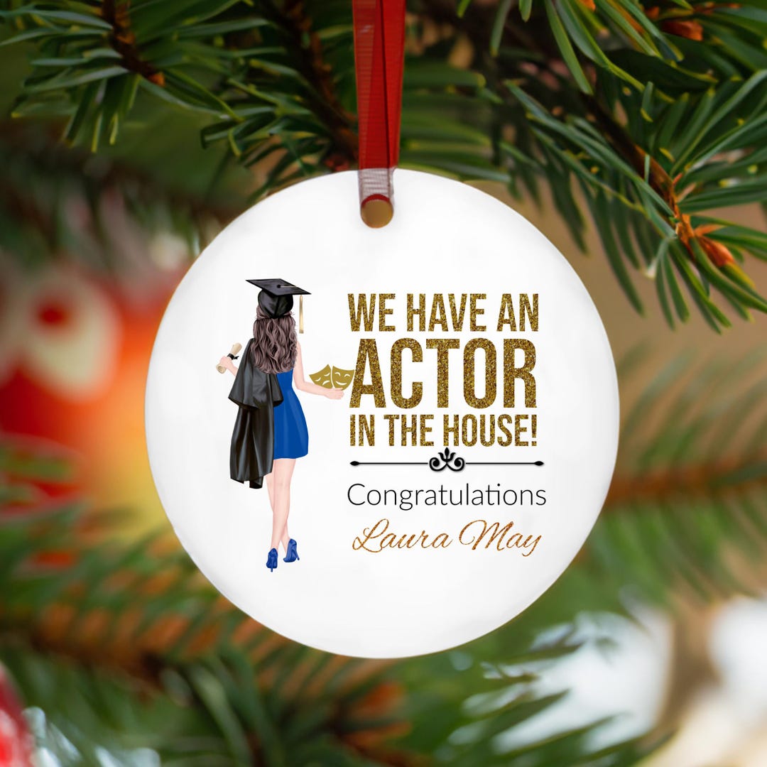 Personalized Actor Graduation Congrats for Daughter Ornament, Drama ...