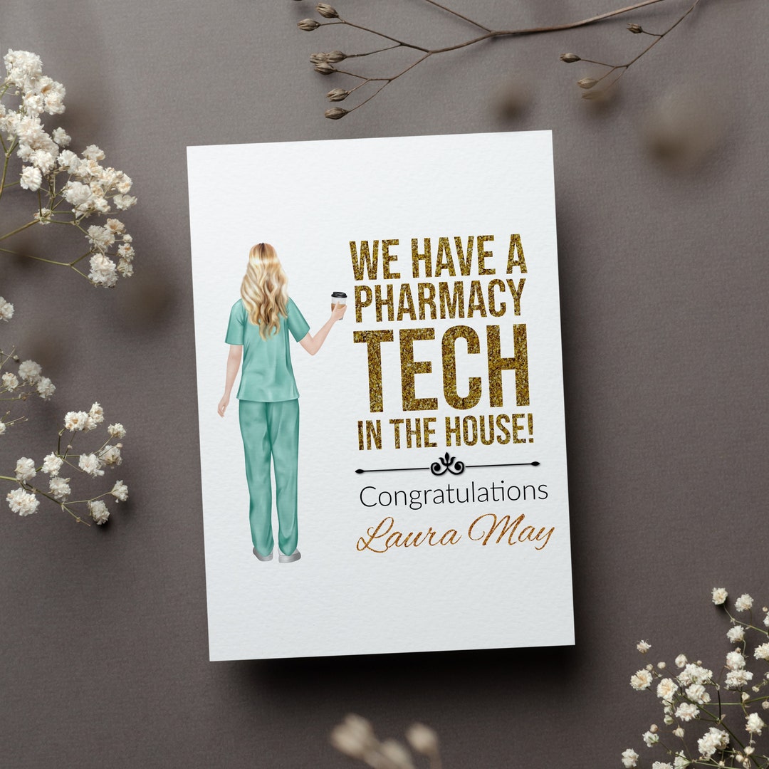 Personalized Pharmacy Tech Graduation Congrats for Daughter Card, Pharm ...
