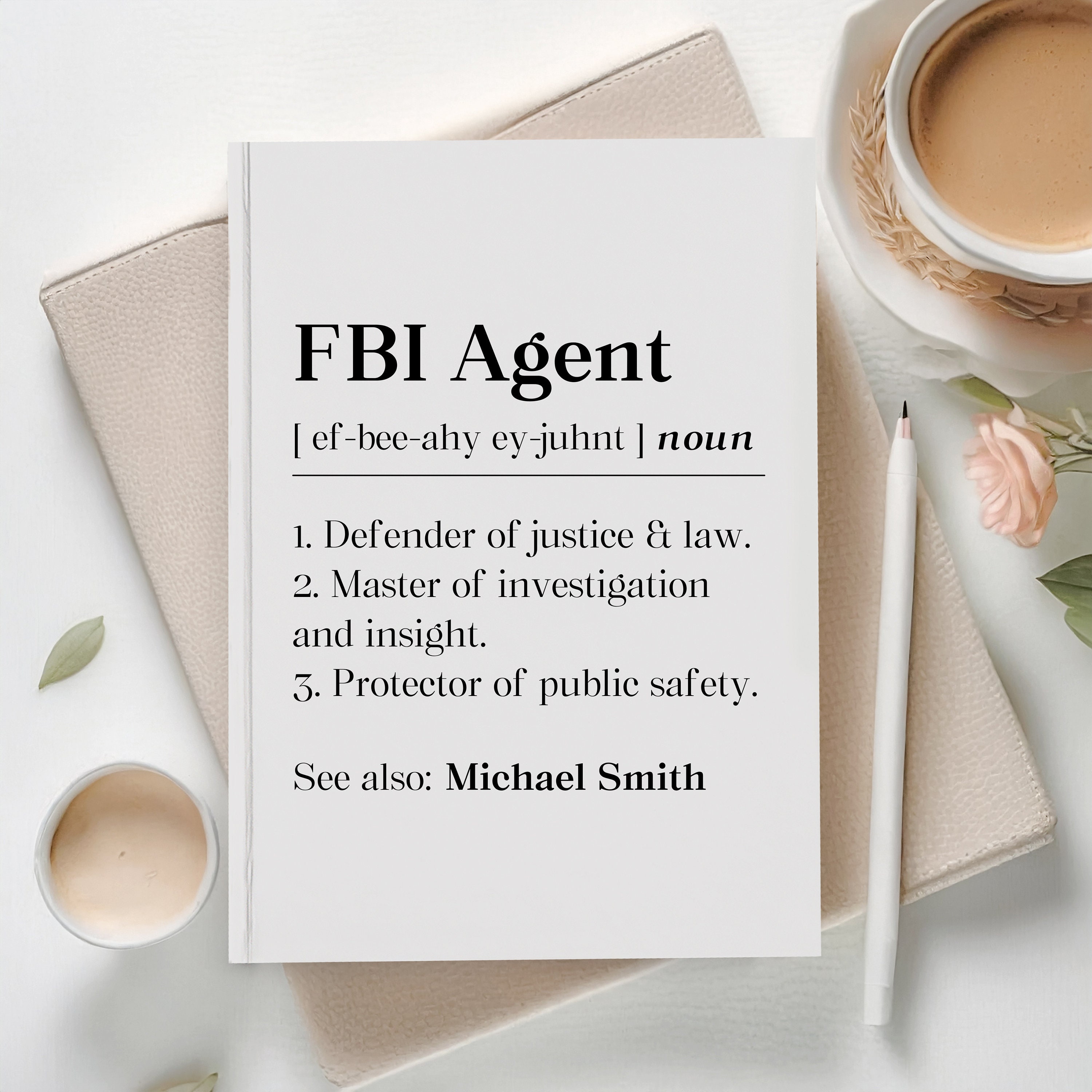 Personalized Fbi Agent Appreciation Journal, Fbi Agent Graduation Gift ...