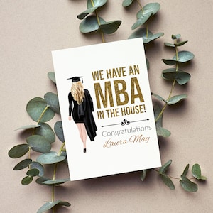 Personalized Mba Graduation Congrats for Daughter Card, Business ...