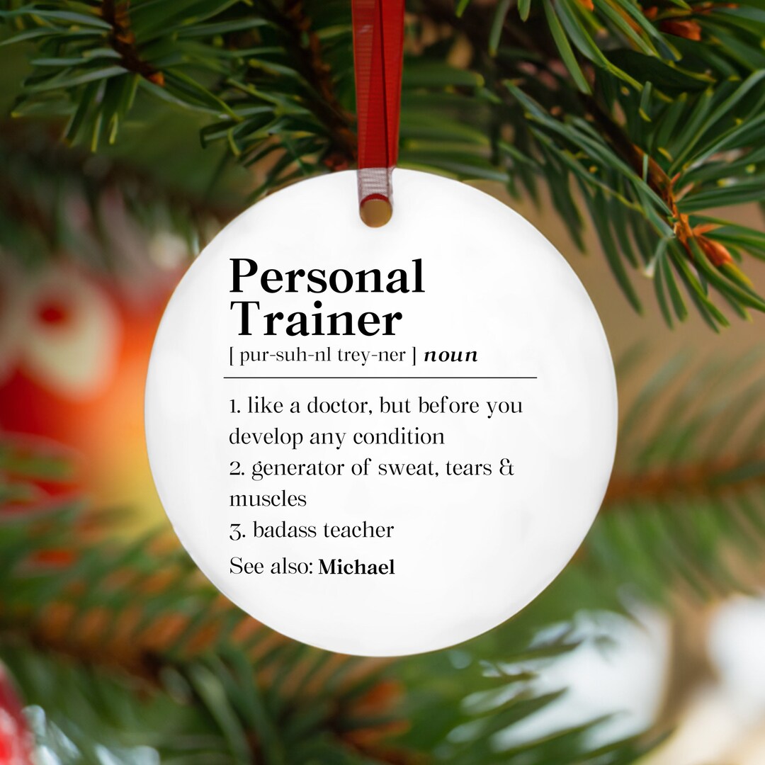 Personalized Personal Trainer Definition Ornament, Gym Personal Trainer ...