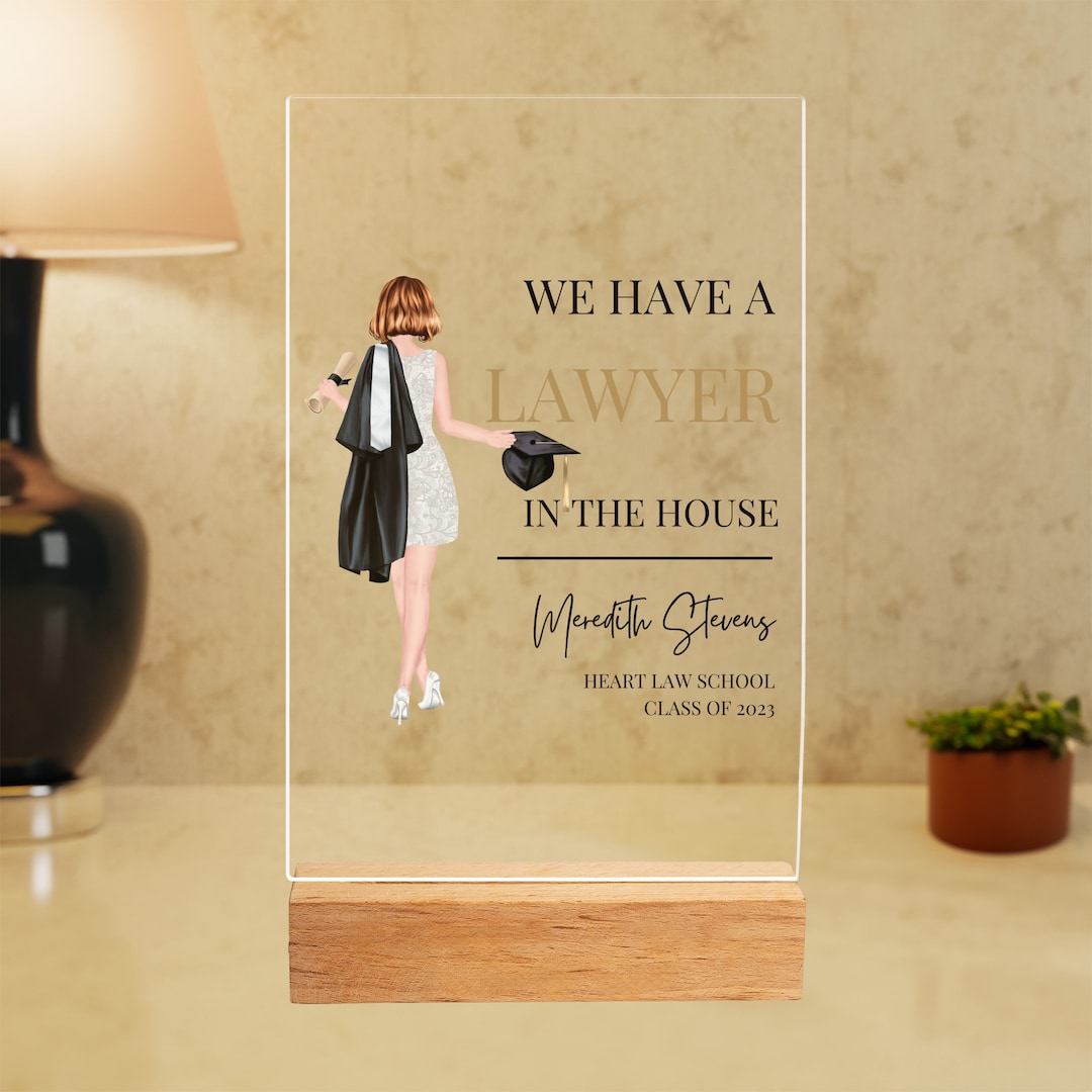 Personalized Lawyer Graduation Acrylic Plaque, Law School Graduation ...
