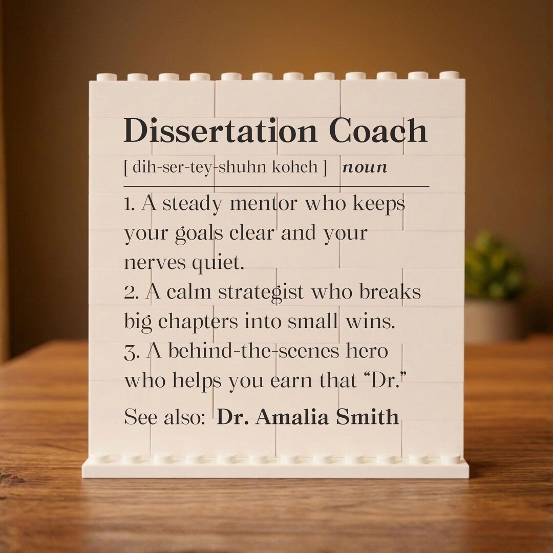Personalized Dissertation Coach Building Block, Phd Coach Puzzle Gift ...