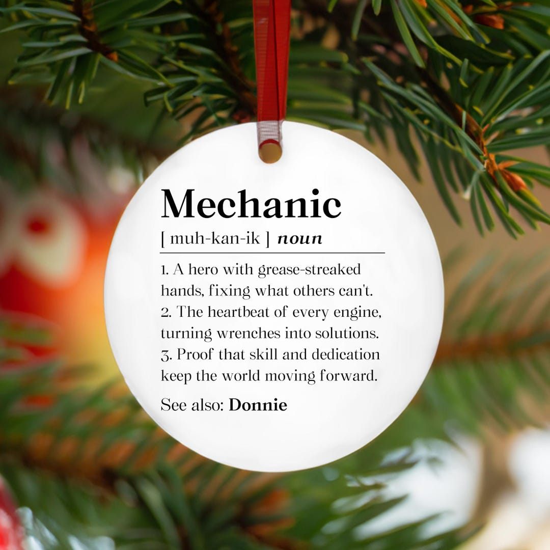 Personalized Mechanic Ornament, Automotive Mechanic Gift, Mechanic ...