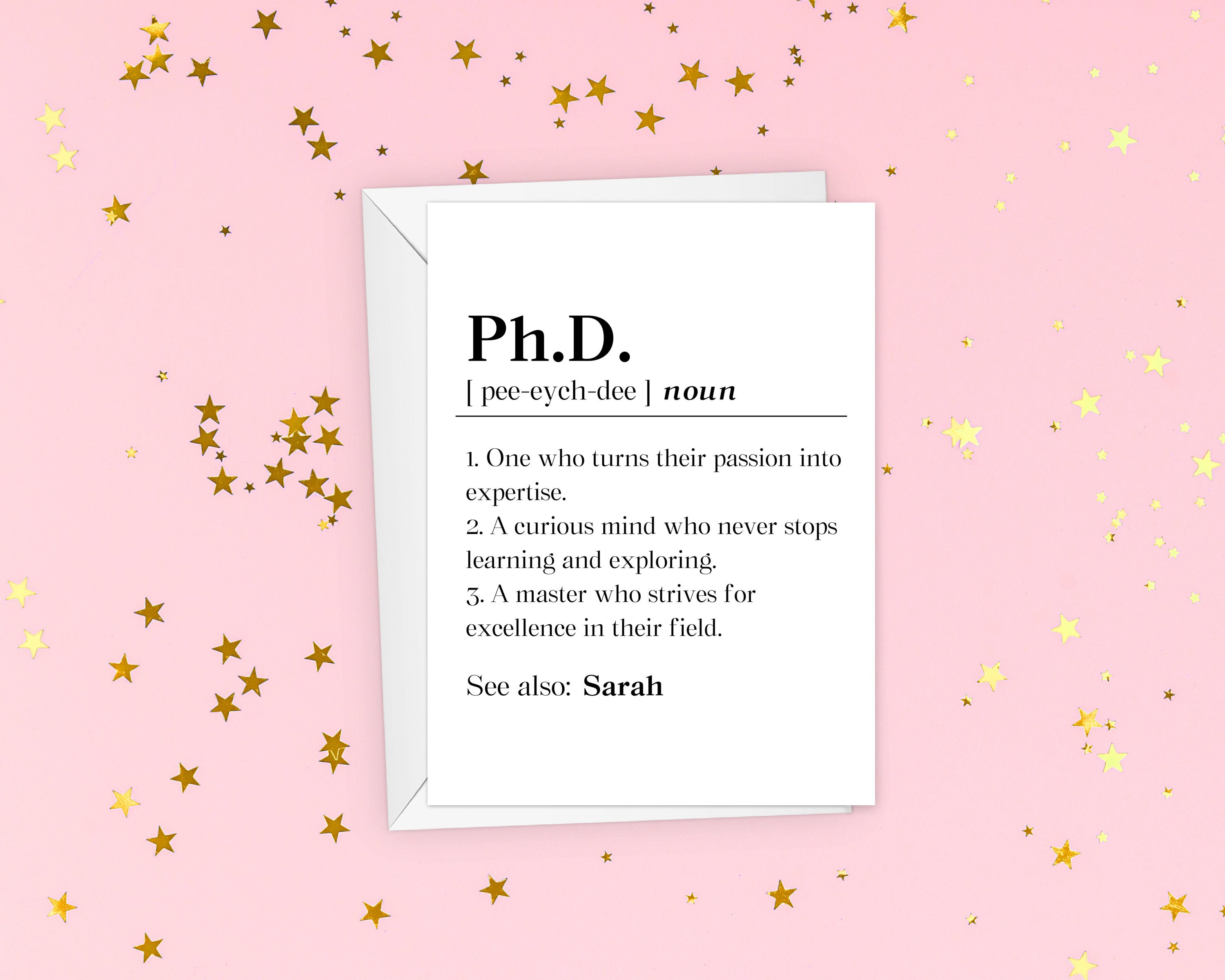 Personalized Phd Graduation Card, Custom Phd Graduate Gift, New Phd Greeting Card, Phd Grad ...