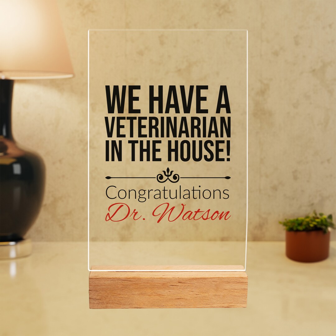 Personalized Veterinarian Graduation Acrylic Plaque, Vet Graduation ...