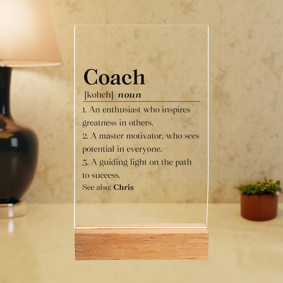 Personalized Coach Thank You Acrylic Plaque, Coach Appreciation Gift ...