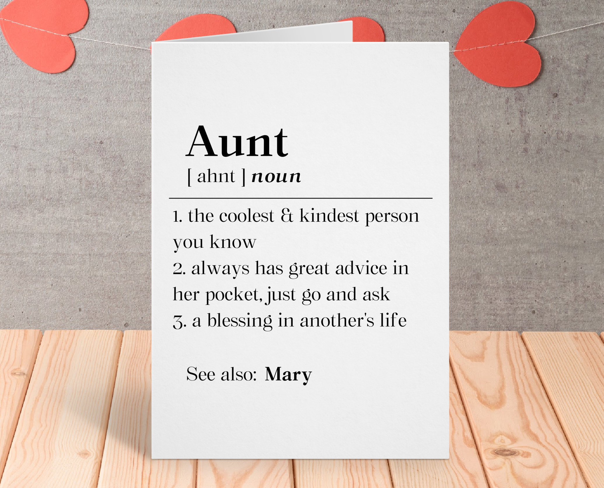 Personalized Card for Aunt, Aunt Thank You Gift, Best Aunt Ever Card ...