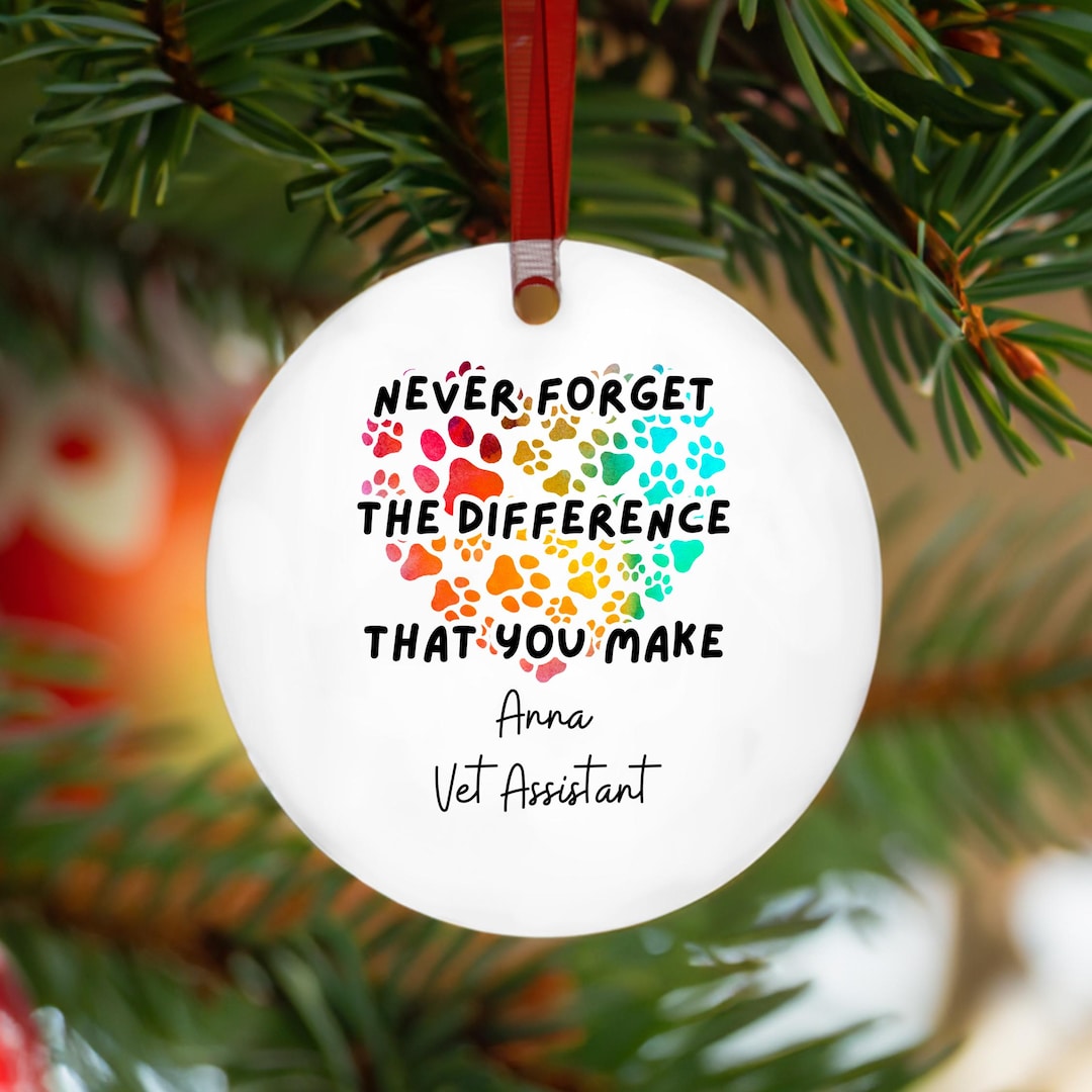 Personalized Vet Tech Ornament, Vet Week Gift, Veterinary Clinic ...