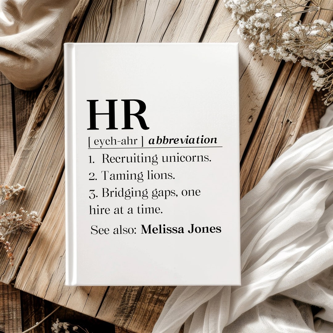 Personalized Hr Thank You Journal, Human Resource Professional Day Gift ...