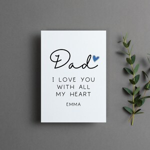 Sentimental Fathers Day From Daughter Personalized Card, Long Distance ...
