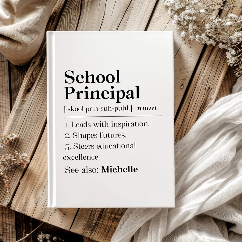 Personalized School Principal Definition Journal, School Appreciation ...