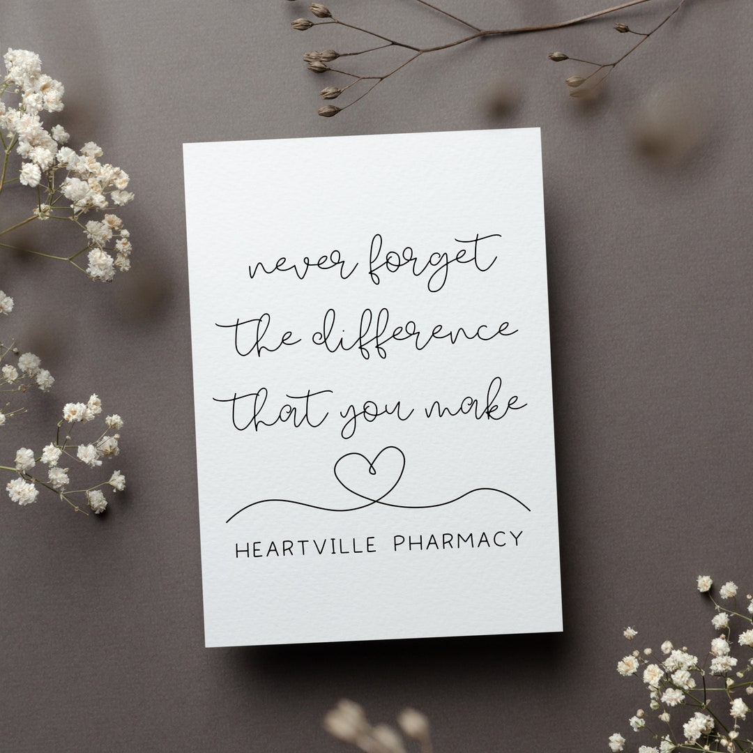 Personalized Pharmacy Week 2024 Card, Custom Pharmacy Squad Gift ...