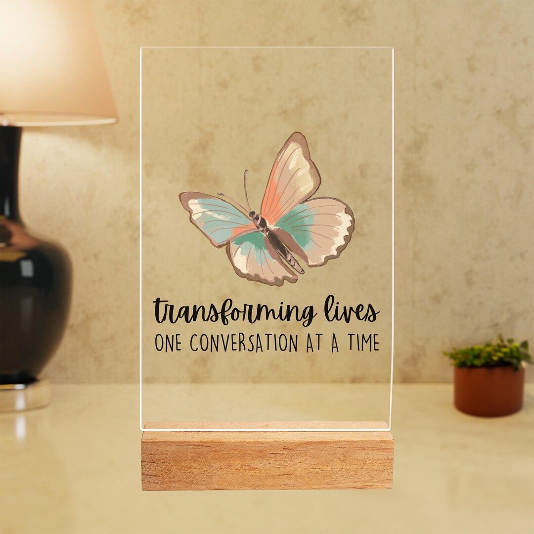 Therapist Appreciation Acrylic Plaque, Aba Therapy Gift, Changing Lives ...