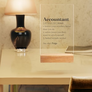 Personalized Accountant Definition Acrylic Plaque, Thank You to ...