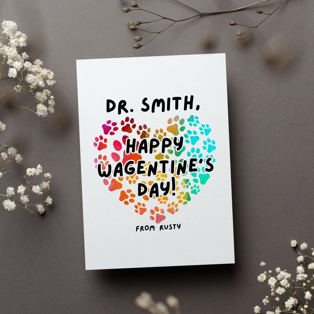 Personalized Vet Valentine Card, Custom Veterinary Vday Funny Gift ...