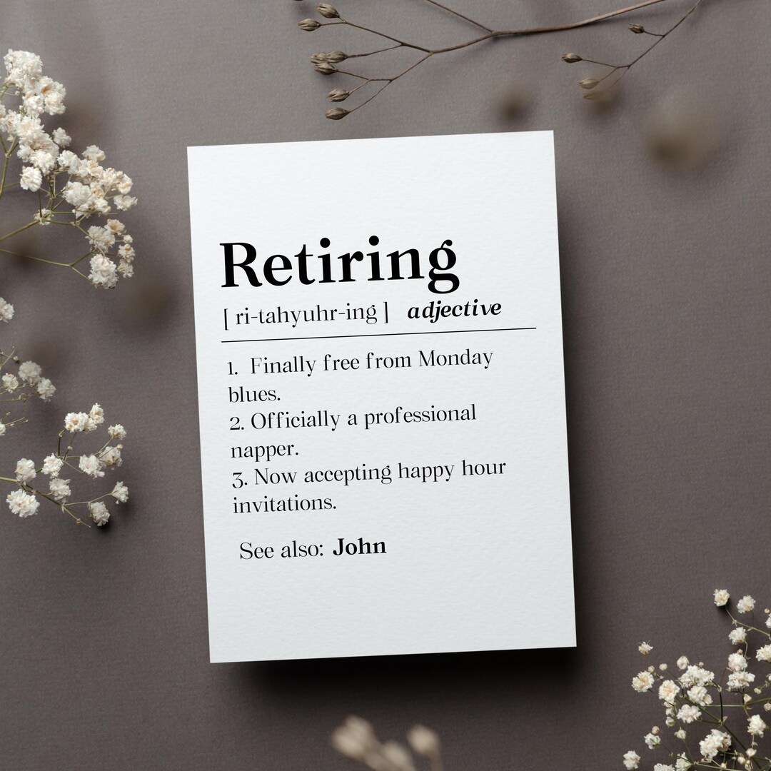 Funny Best Friend Retiring Card, Personalized Retirement Gift, Custom ...