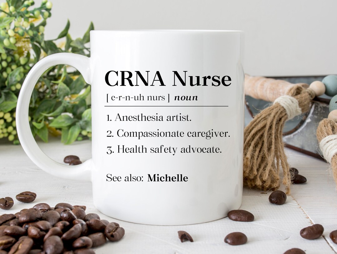 Personalized Crna Nurse Appreciation Mug, Nurse Anesthetist Graduation ...