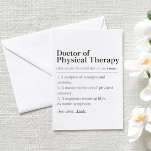 Personalized Doctor of Physical Therapy Graduation Card, Custom Doctor ...