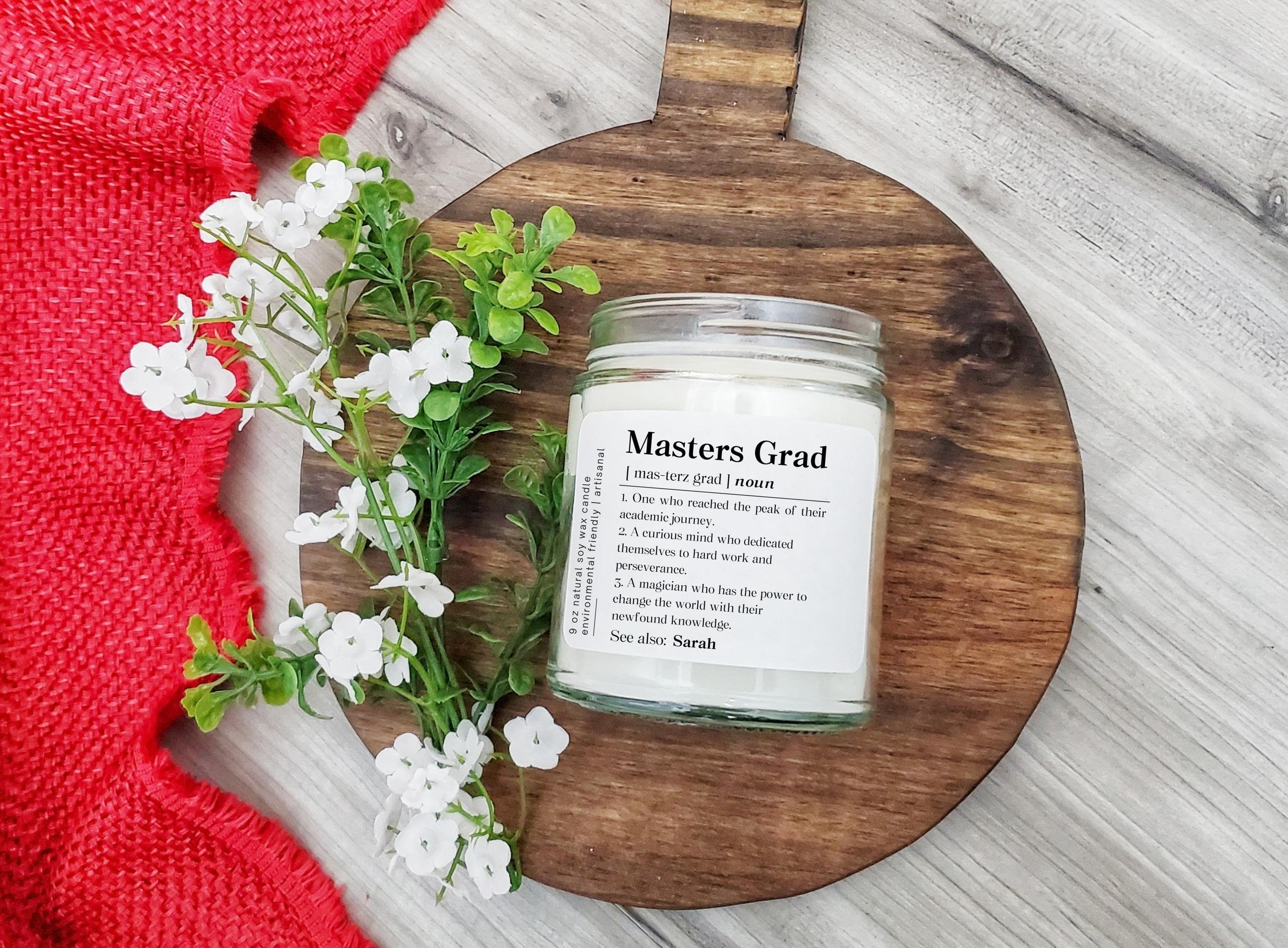 Personalized Masters Graduation Candle Custom Masters - Etsy