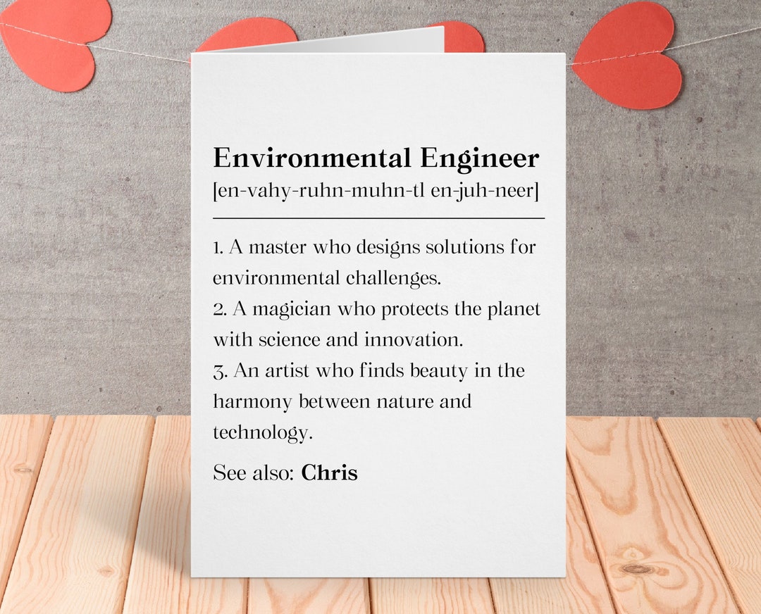 Personalized Environmental Engineer Birthday Card, Custom Environmental ...