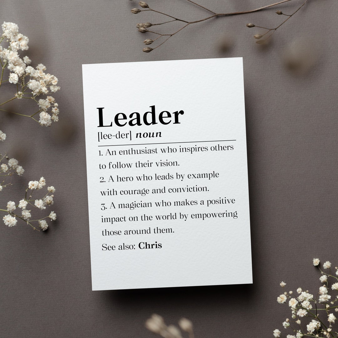 Personalized Leader Birthday Card, Team Leader Thank You Gift, Manager ...