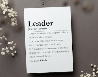 Card for Leader Leader Thank You Card Leader Leaving Card A - Etsy