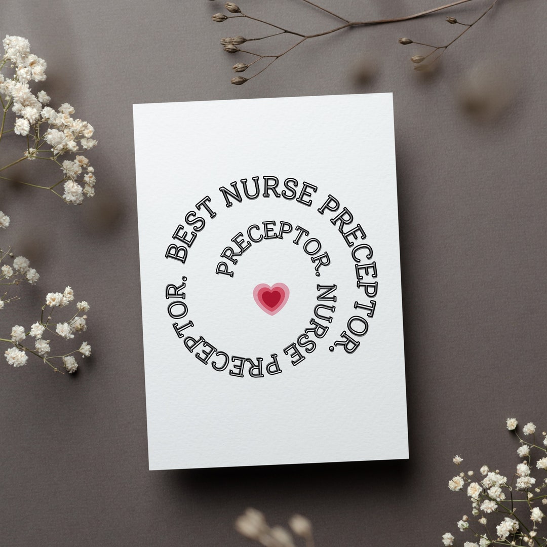 Nurse Preceptor Thank You Card Best Nurse Preceptor Birthday - Etsy