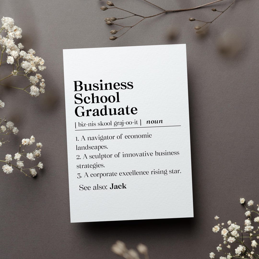 Personalized Business School Graduate Card, Custom Business School Grad ...