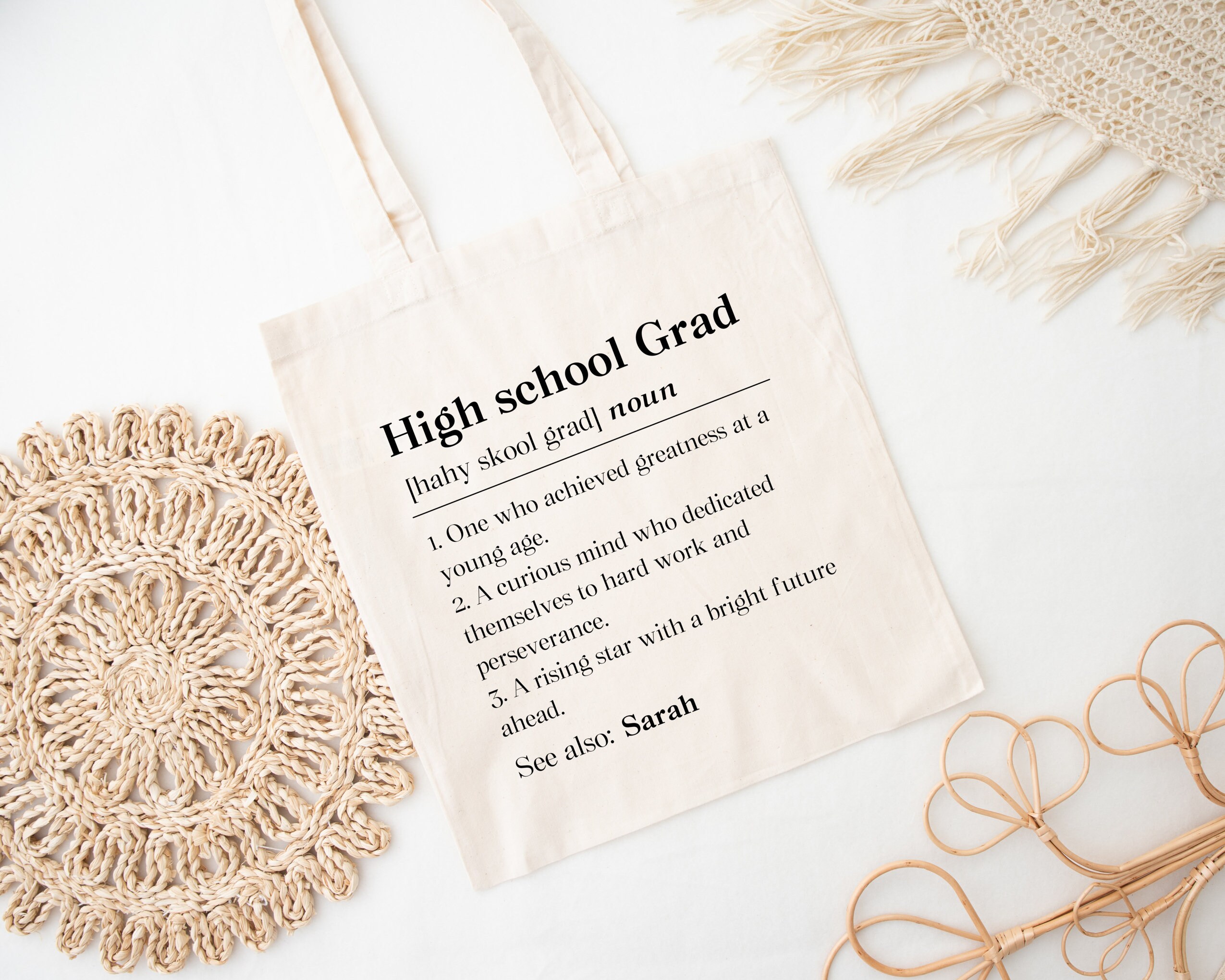 Personalized High School Graduation Tote Bag, Custom Daughter ...