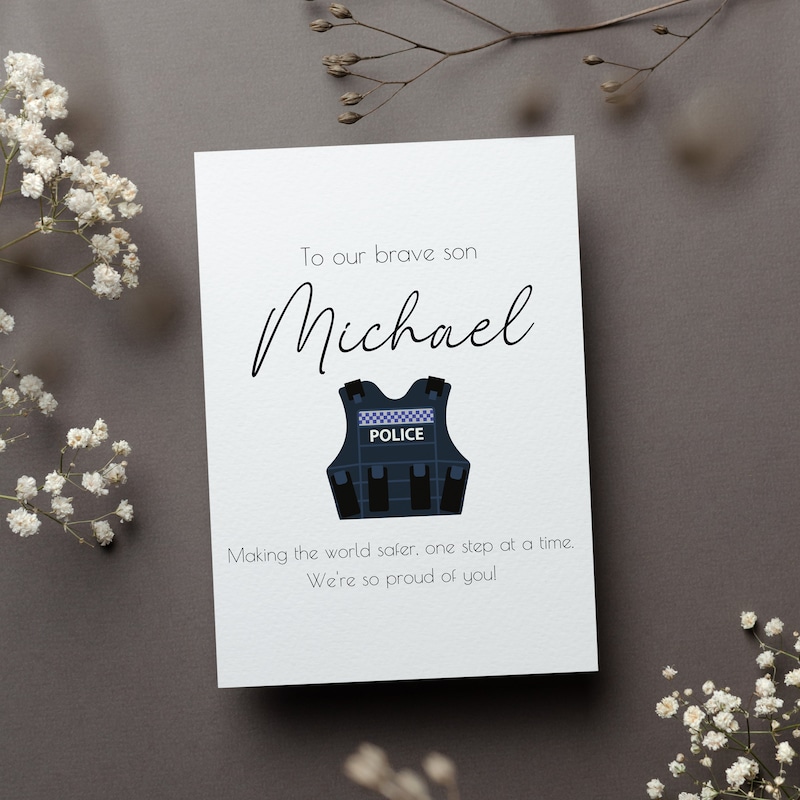 Police Officer Card - Etsy