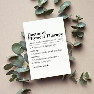 Personalized Doctor of Physical Therapy Graduation Card, Custom Doctor ...