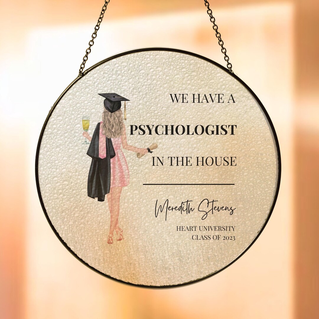 Personalized Psychologist Graduation Suncatcher Stained Glass ...