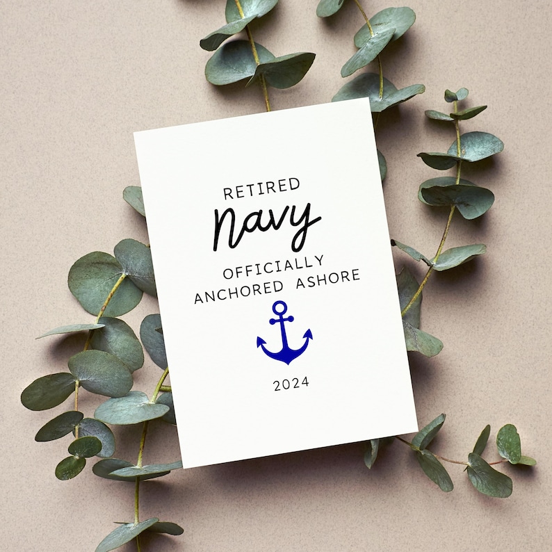 Personalized Navy Retirement Card, Custom Retired Navy Officer Gift ...