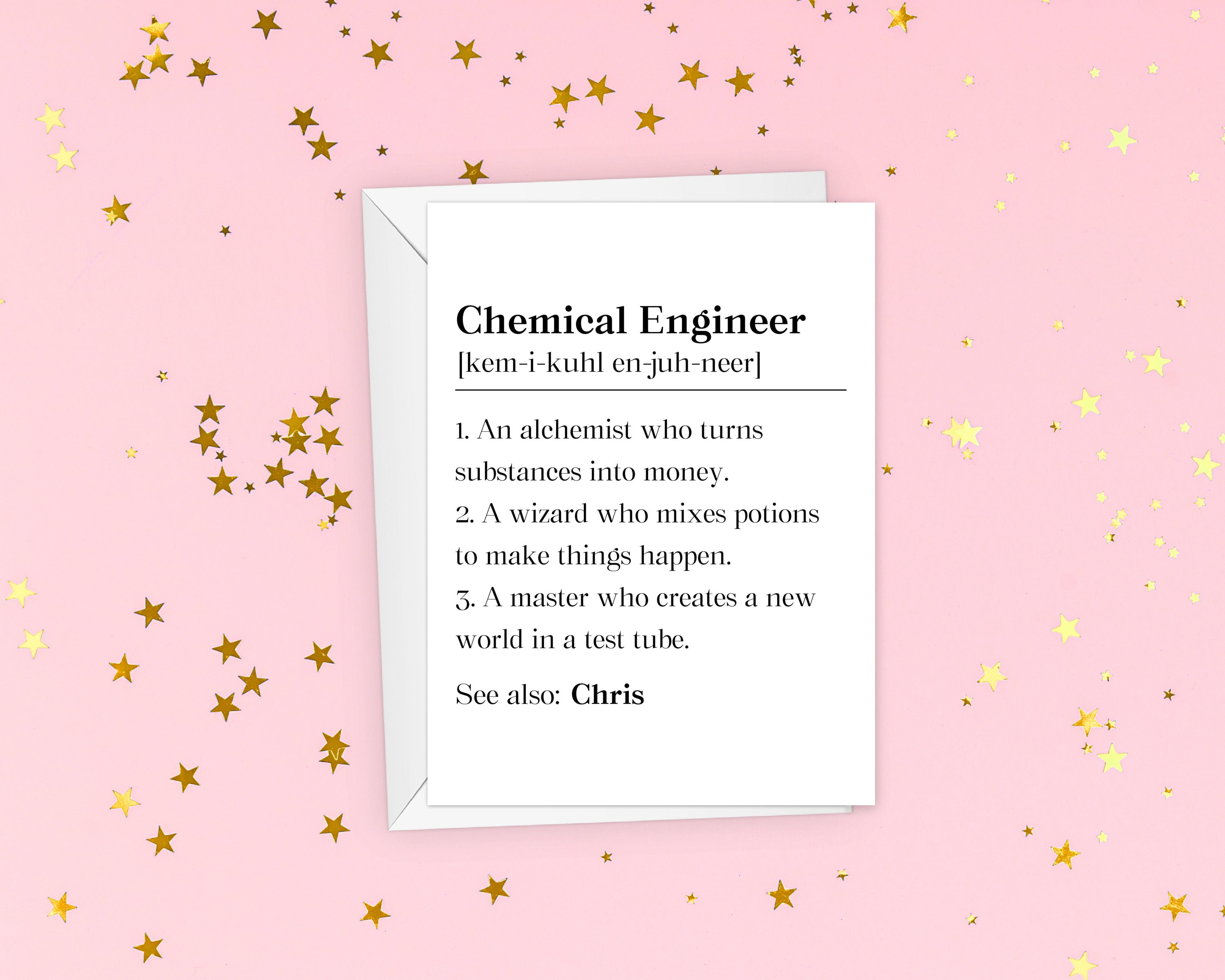 Custom Chemical Engineering Graduation Card, Personalized Chemical ...