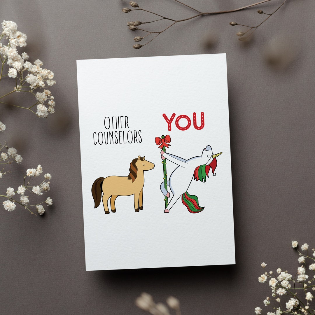 Counselor Christmas Card, Funny School Counselor Gift, Counselor ...