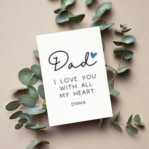 Sentimental Fathers Day From Daughter Personalized Card, Long Distance ...
