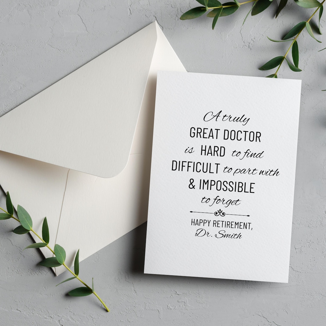 Personalized Retirement Doctor Card, Doctor Farewell Gift, Retiring ...